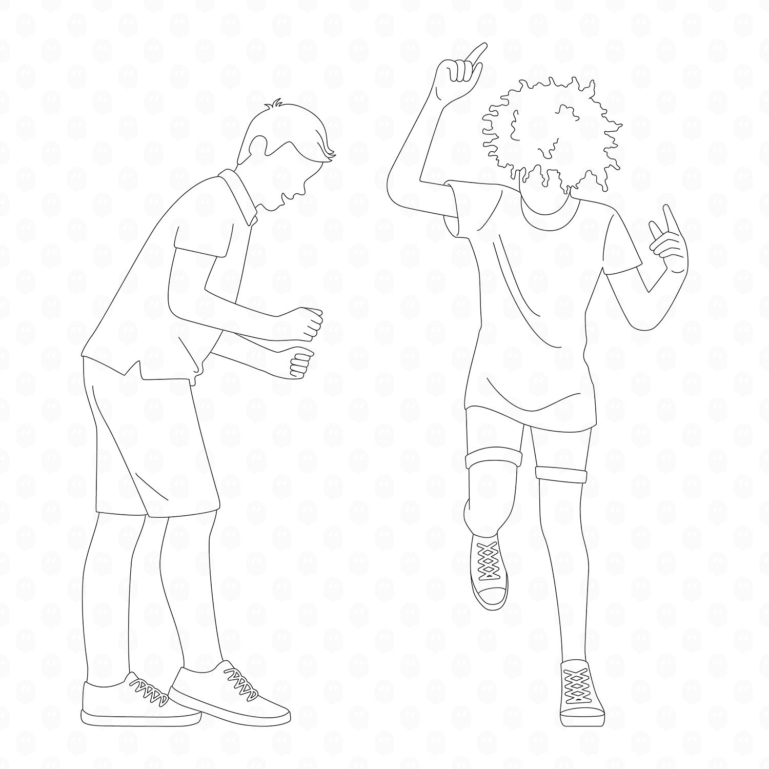 Archade | Two Kids Playing Hopscotch CAD Drawings