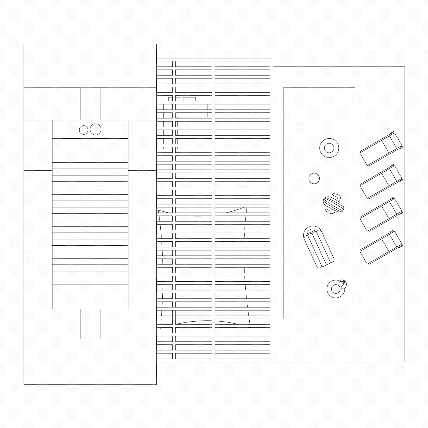 Archade A Rooftop Pool And Four Lounge Chairs Cad Drawings