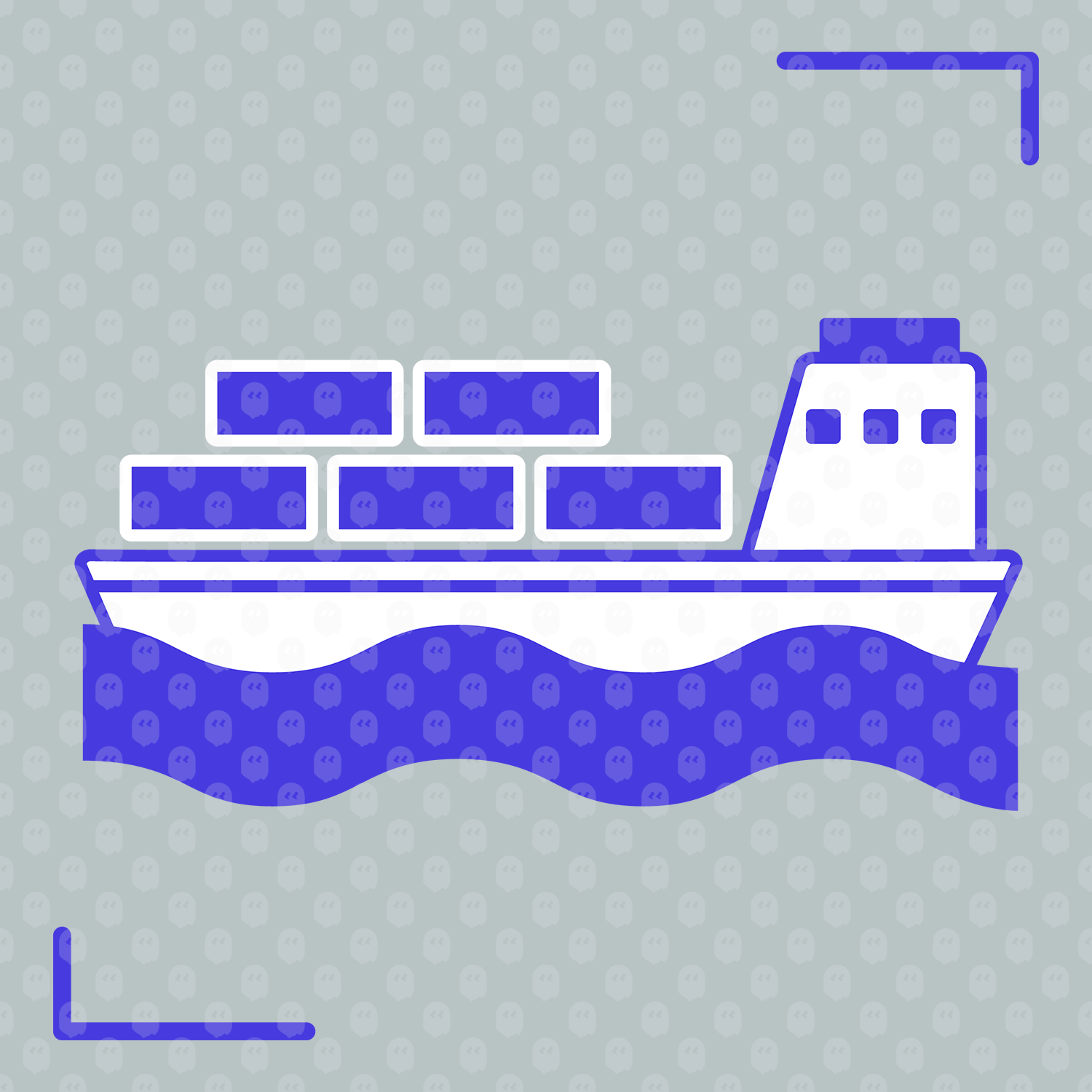 Archade Cargo Ship Icon Vector Drawings