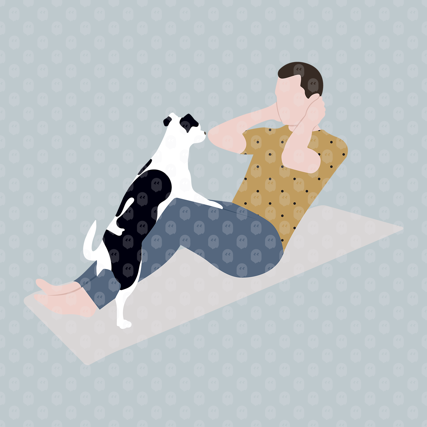 Archade Man Working Out With A Dog Vector Drawings