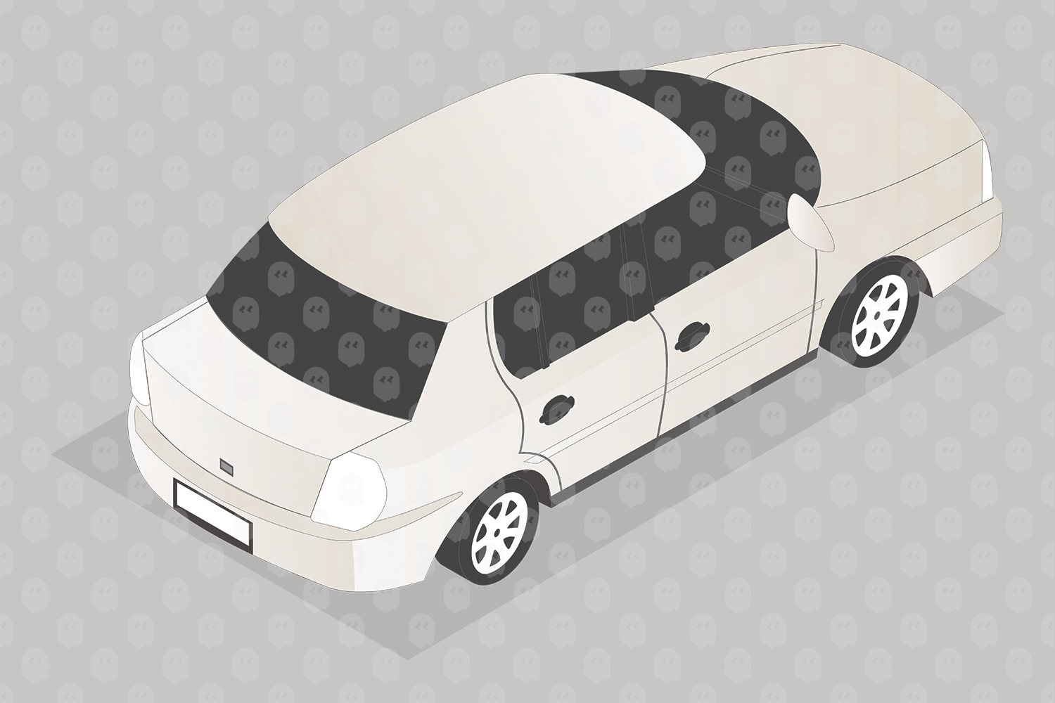 Archade Axonometric Old Version Sport Car Vector Drawings